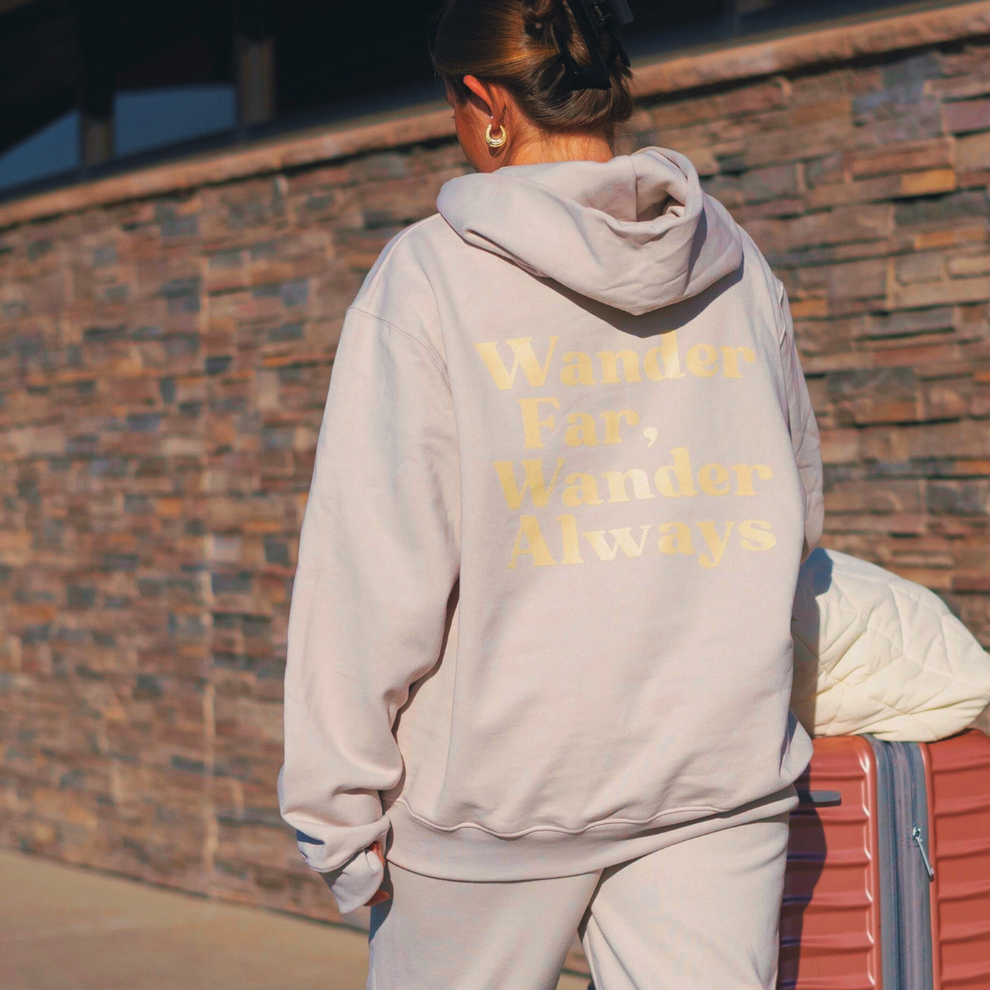 Wander Far, Wander Always Hoodie – Wander Babe